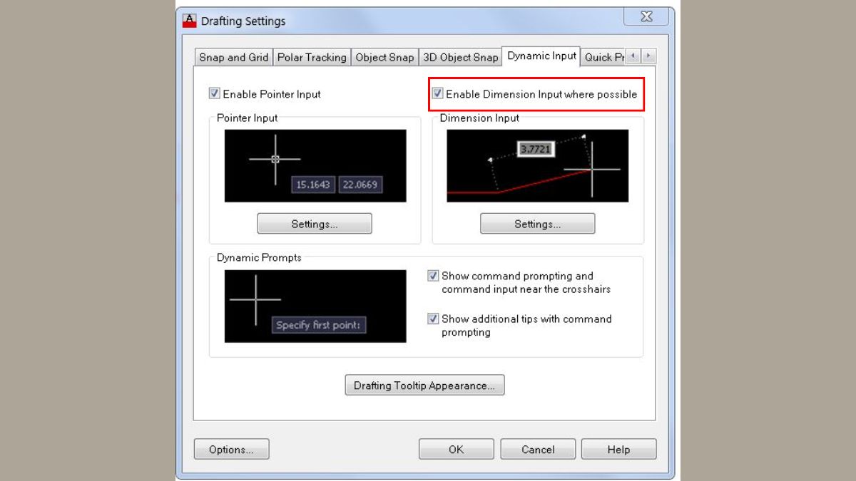 Cách chỉnh con trỏ chuột trong CAD 2020 như thế nào?
